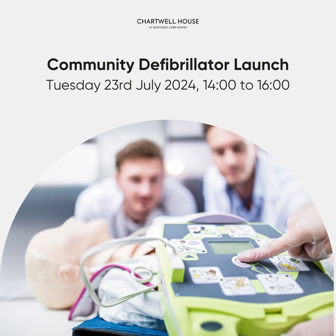 Chartwell House To Unveil New Community Defibrillator | Boutique Care Homes